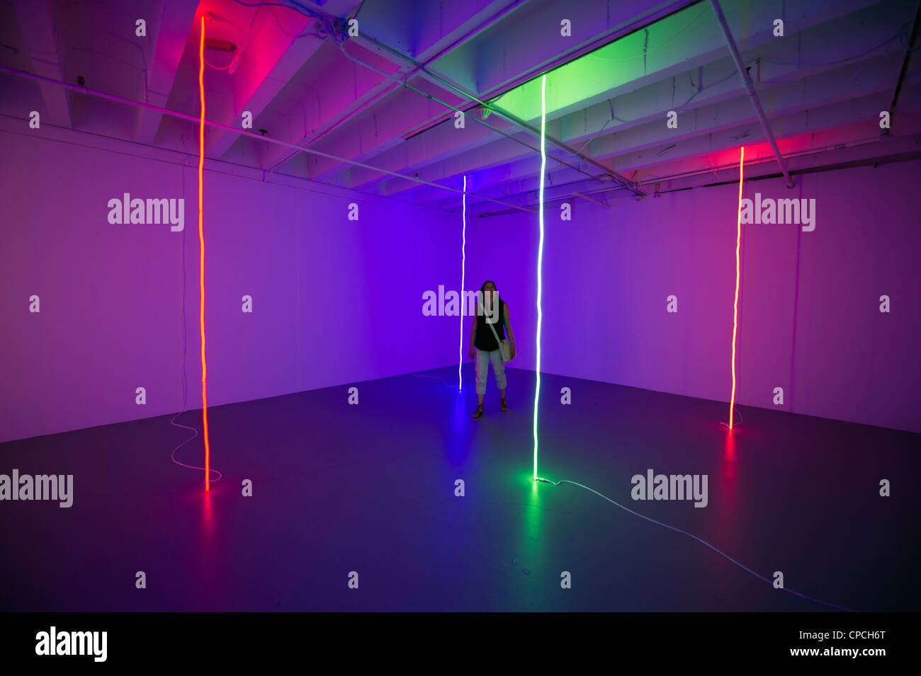 Contemporary art installation at Geffen Contemporary in Los Angeles ...