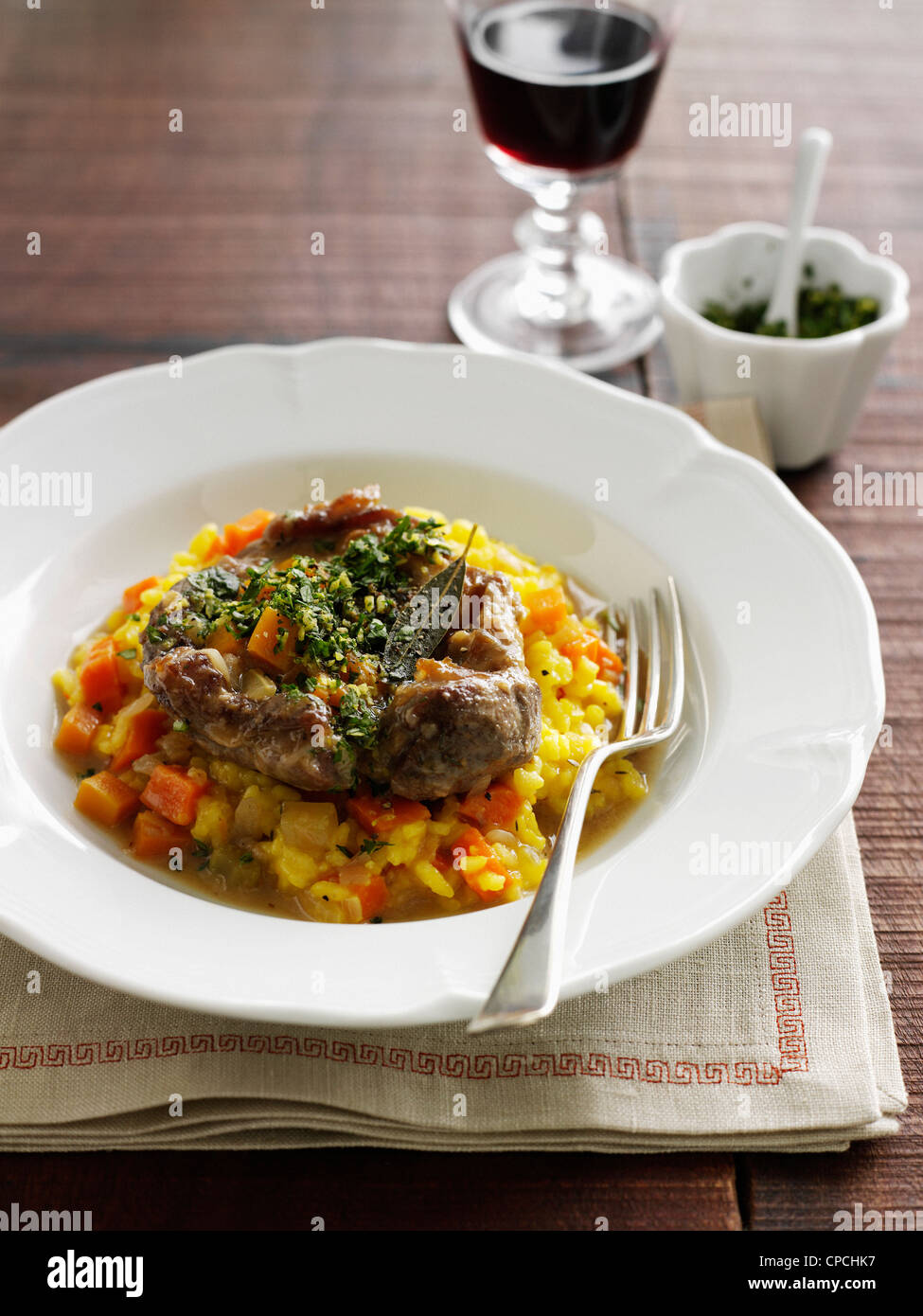 Plate of beef on curry Stock Photo - Alamy