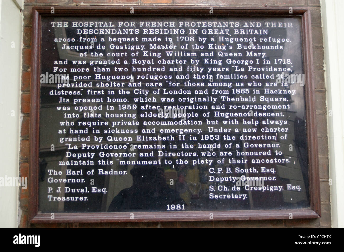 French Hospital history plaque, Rochester, Kent, England Stock Photo ...