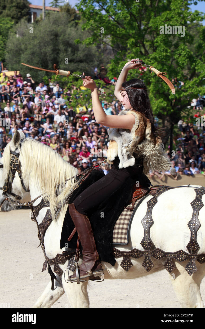 Medieval celebration in the village "The Matelles" next to Montpellier ...
