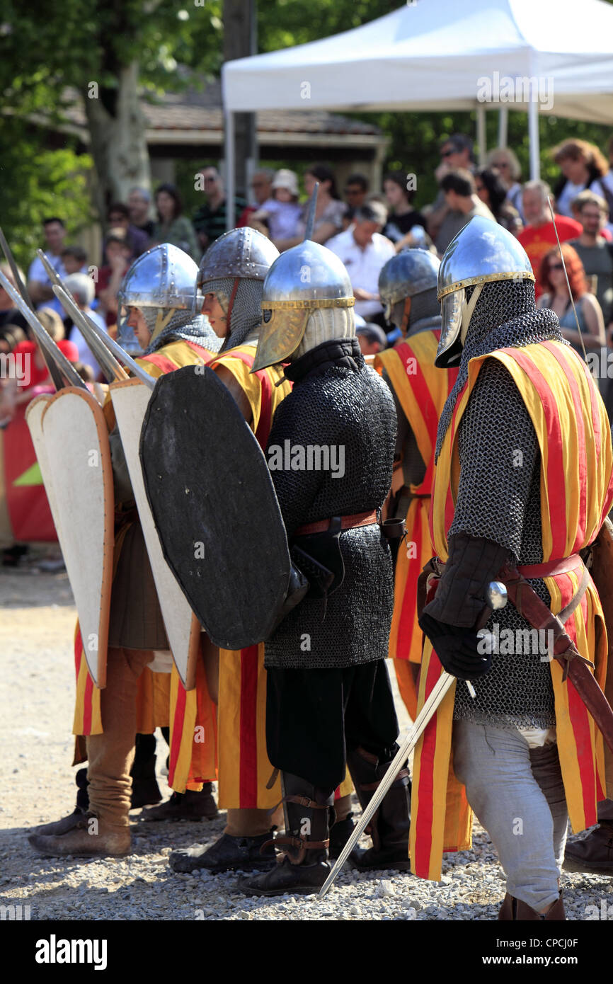 Medieval celebration in the village "The Matelles" next to Montpellier ...