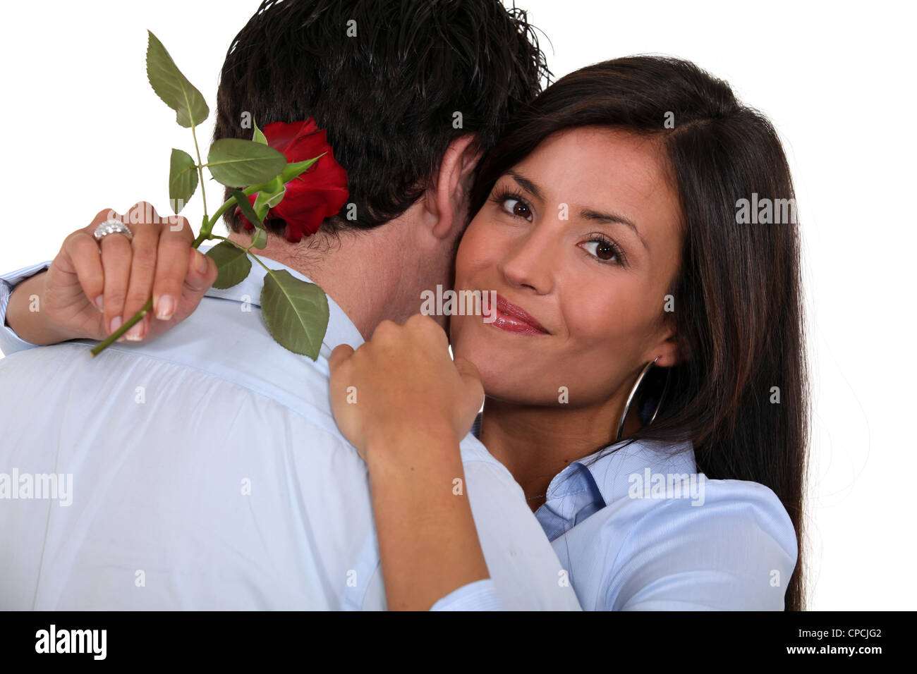Rose flower gift present hugging hi-res stock photography and images ...