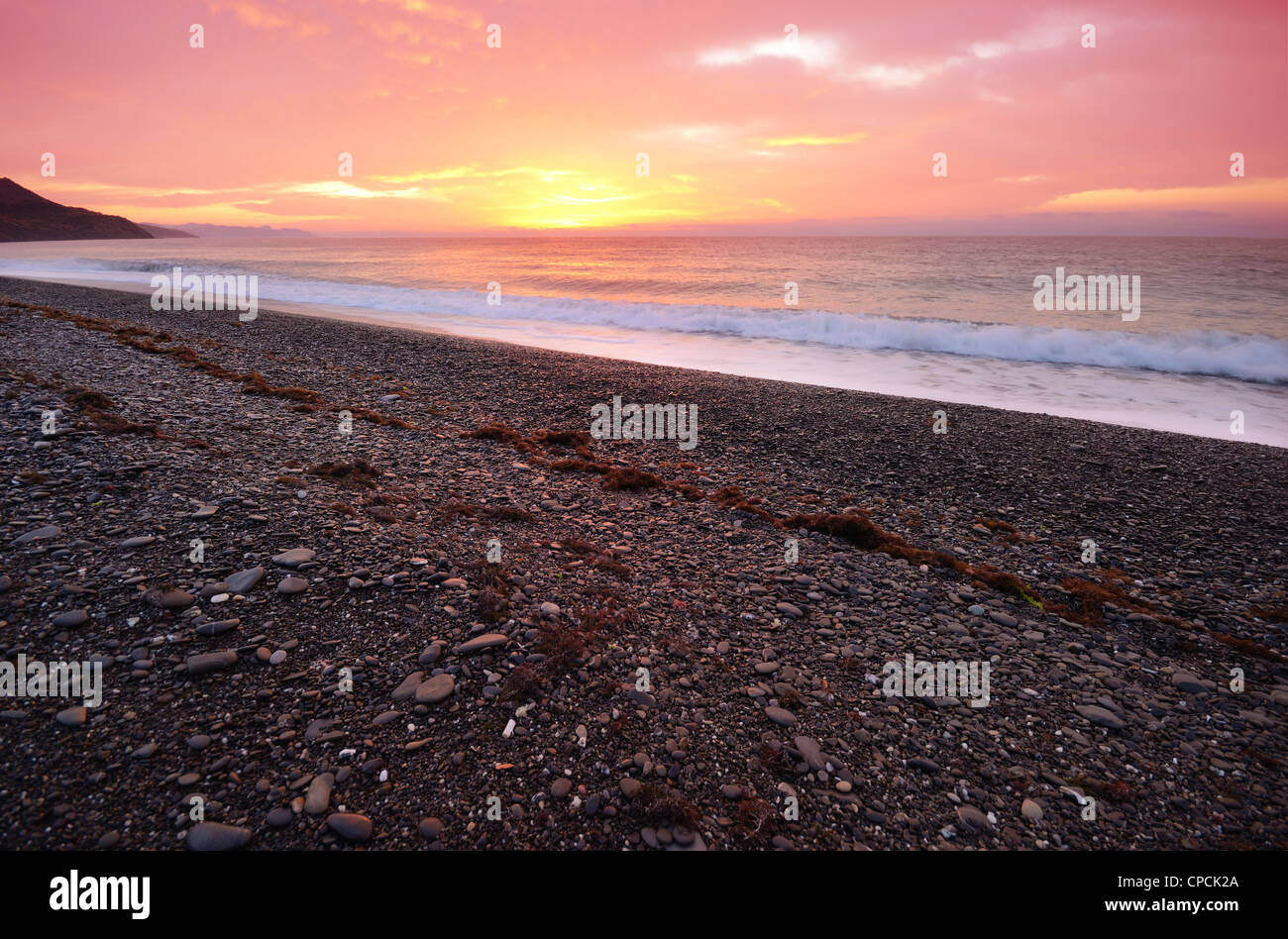 Magic mystic sunset at sea landscape view Stock Photo - Alamy