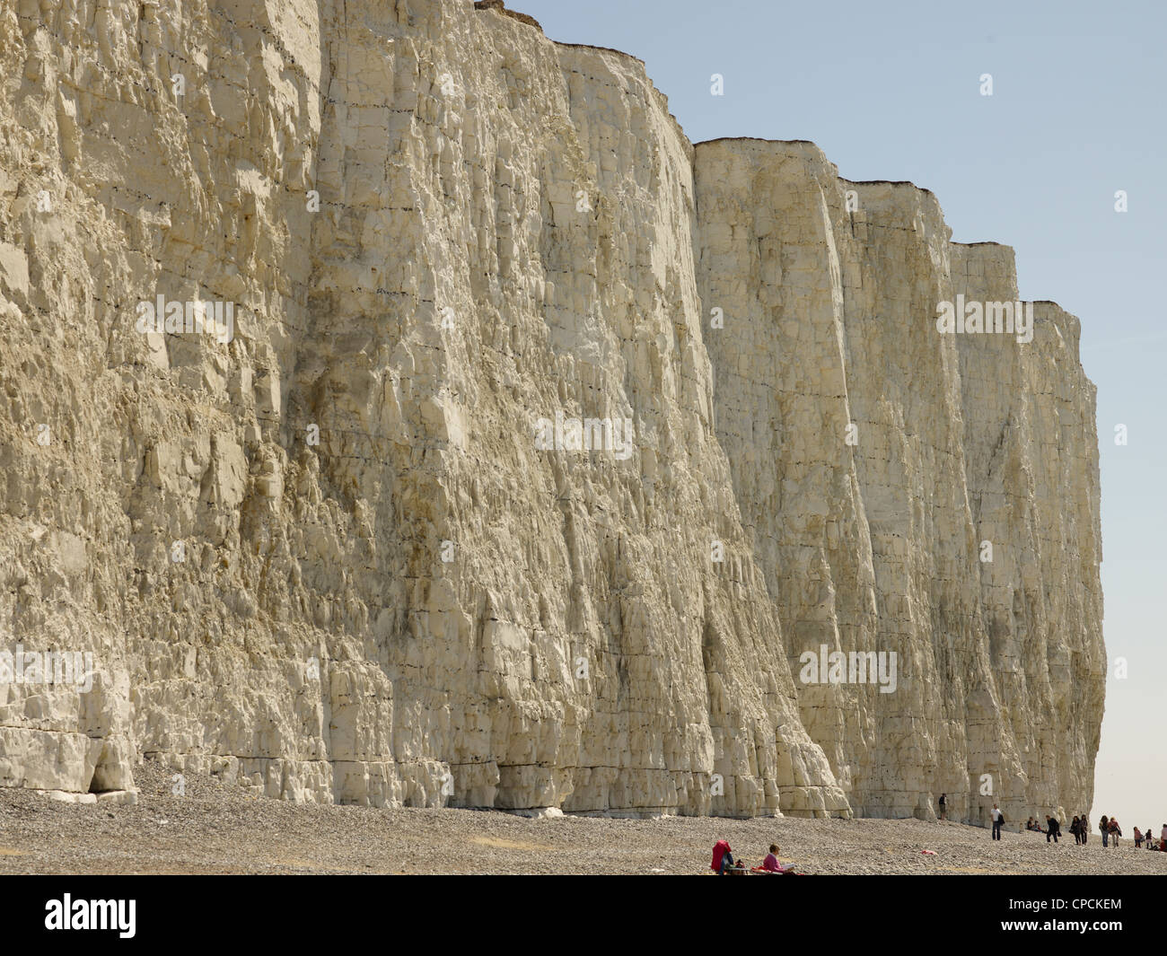 Vertical chalk cliffs of southern England Stock Photo - Alamy