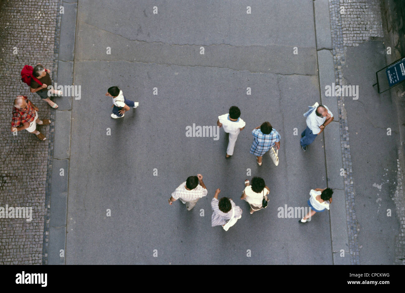Prague - Czech capital in last decade of communist regime. Photo taken ...