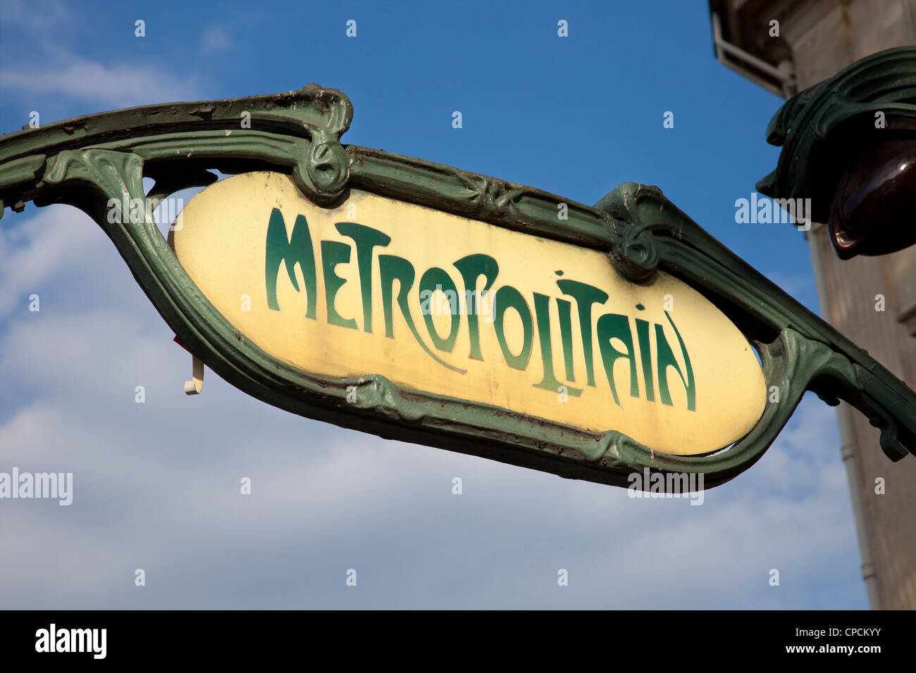 Metropolitain sign for the Paris subway. Paris, France Stock Photo - Alamy