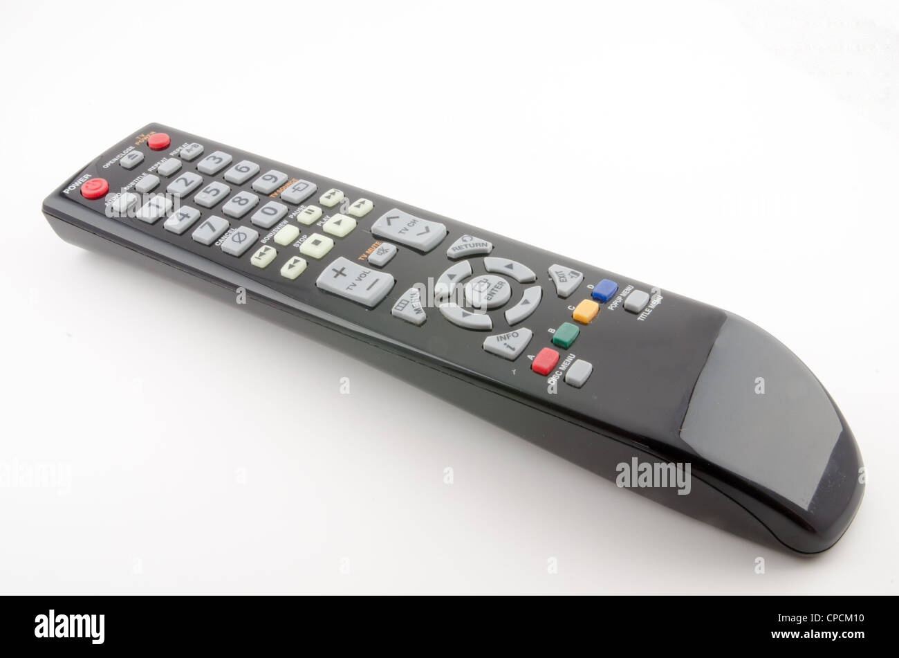 DVD player remote control, isolated on white Stock Photo - Alamy