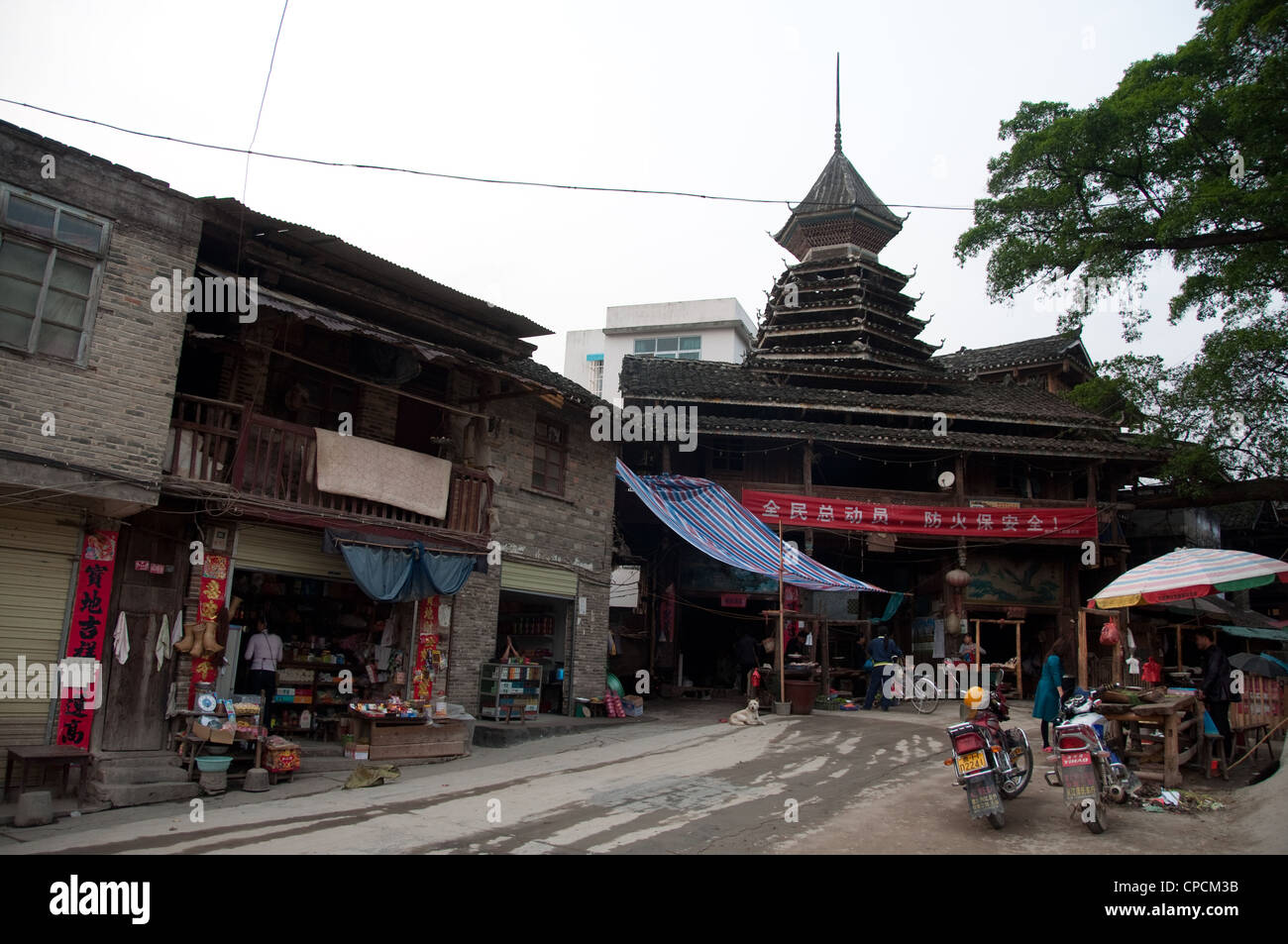 Southern China Traditional Chinese Village Traditional Dong ...