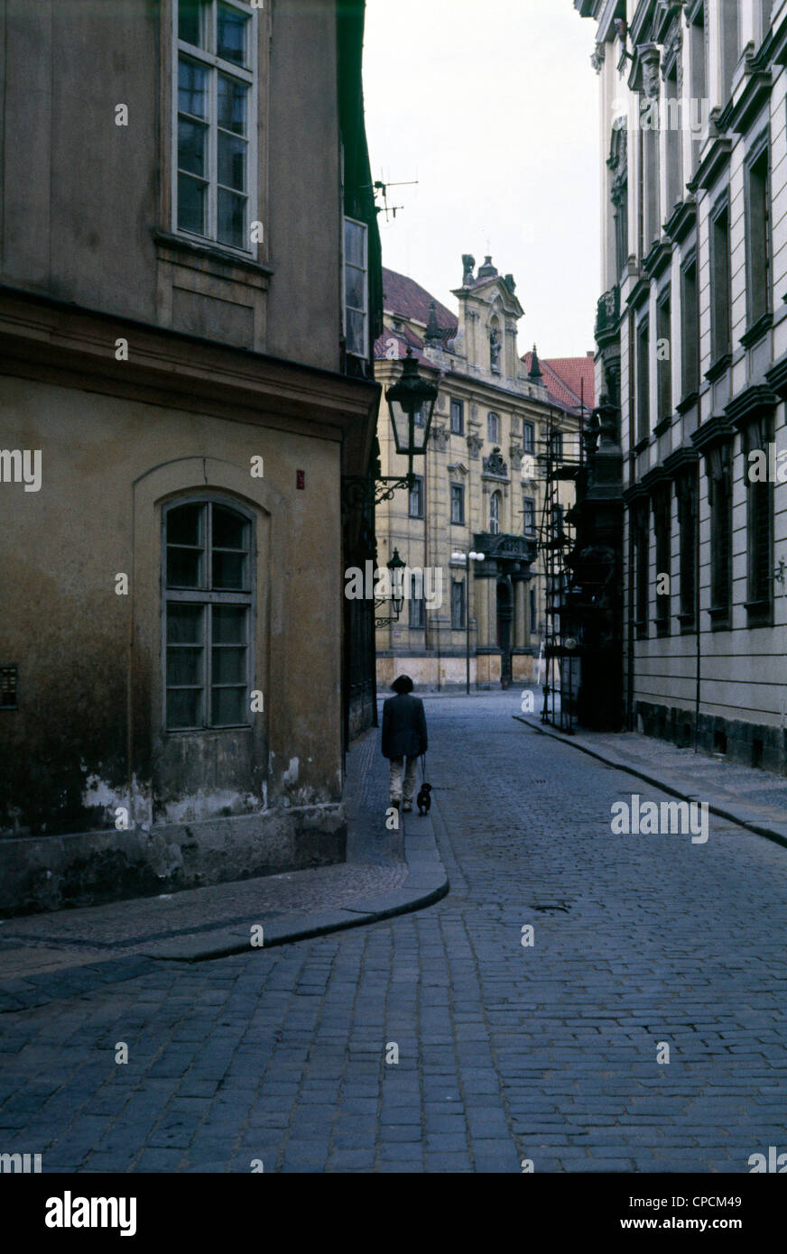 Prague - Czech capital in last decade of communist regime. Photo taken ...