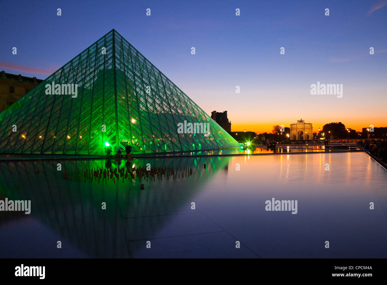Louvre pyramid. Paris, France Stock Photo - Alamy