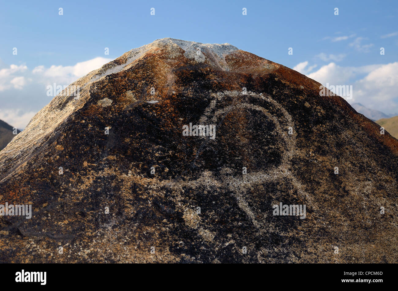 Scythian petroglyphs in kyrgyzstan hi-res stock photography and images ...