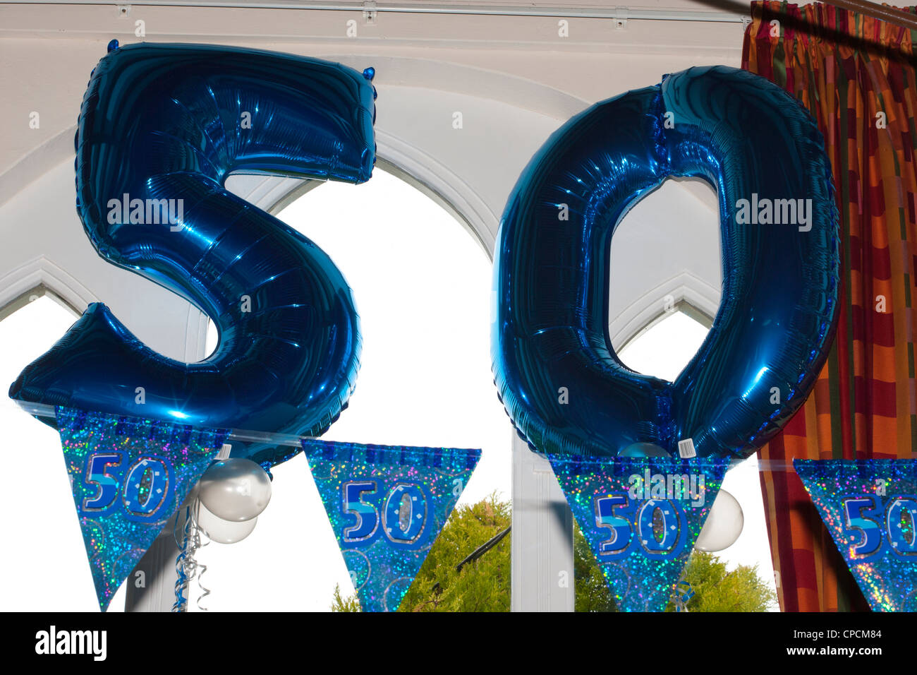 50th birthday balloons hi-res stock photography and images - Alamy