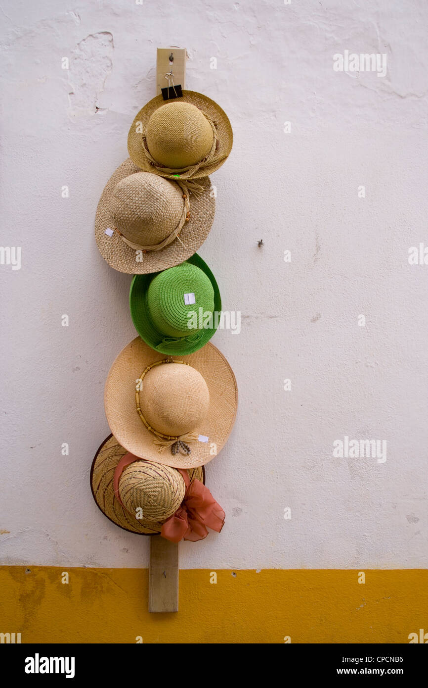 a detail of a store selling hats Stock Photo - Alamy