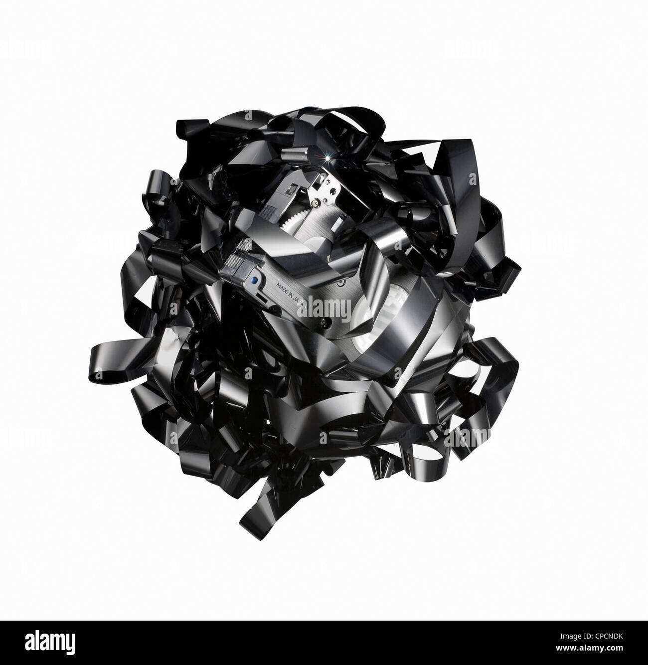 Tangled tape and mini VHS cassette Stock Photo - Alamy