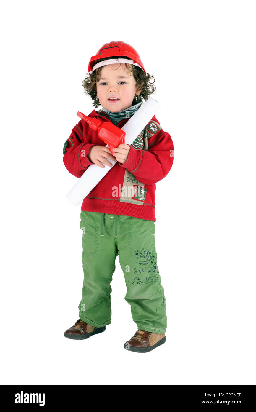 Little boy dressed as architect Stock Photo - Alamy