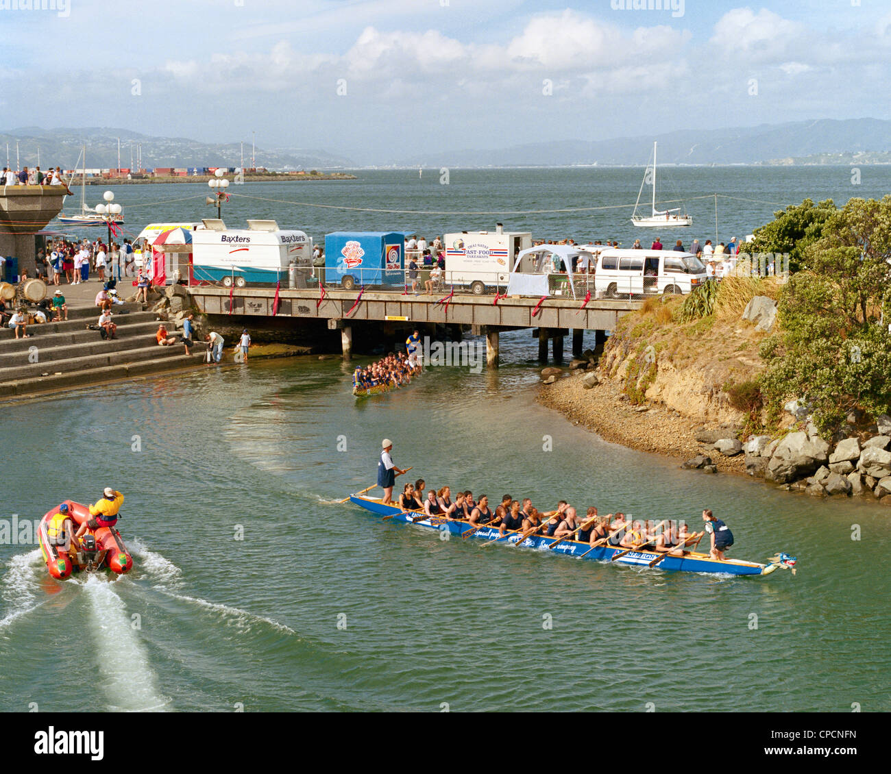 Annual Dragon Boat Races Wellington Harbour New Zealand Stock Photo - Alamy