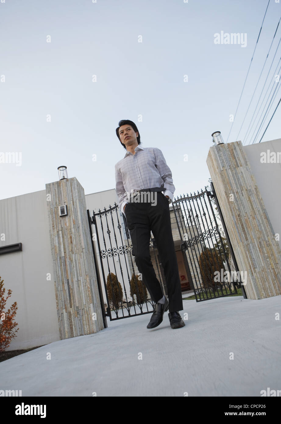 Middle-aged man going out Stock Photo - Alamy