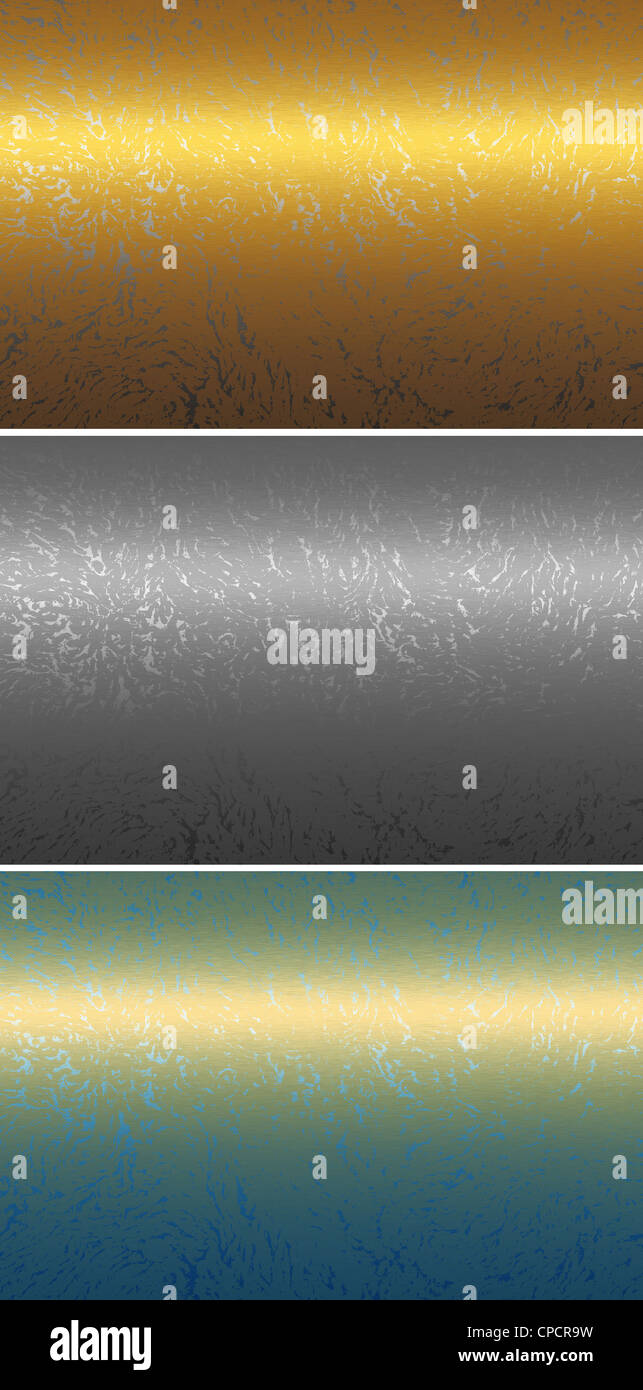 metal texture with delicate pattern - collection of three backgrounds ...