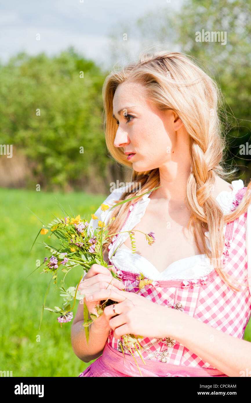 Woman In Pink Dirndl High Resolution Stock Photography and Images - Alamy
