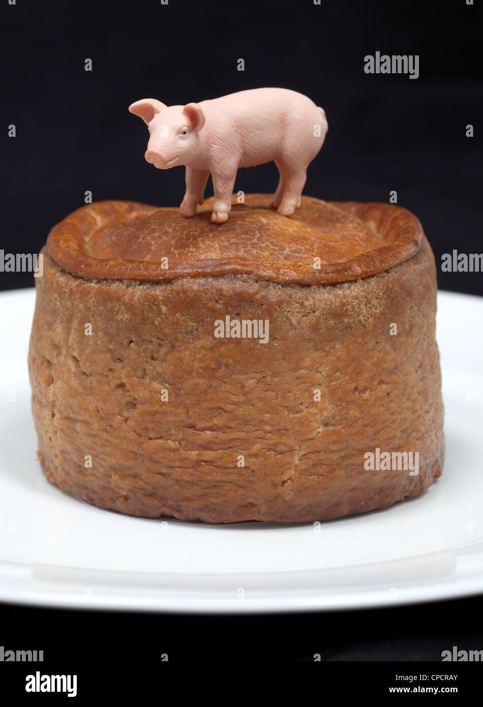 Pork Pie with Pig Stock Photo - Alamy