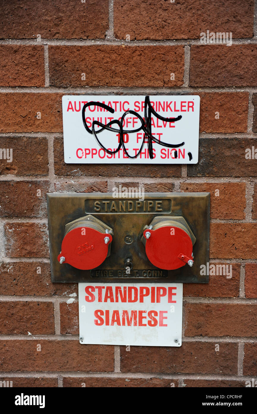 Standpipe Siamese for the Fire Department, New York Stock Photo - Alamy