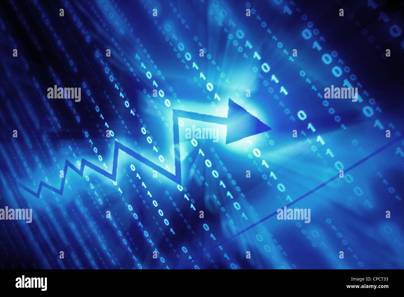 Blue data graph hi-res stock photography and images - Alamy