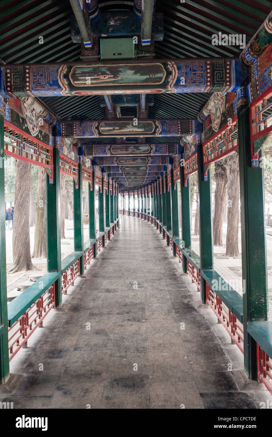 Long Corridor in Summer Palace, Beijing of China Stock Photo - Alamy