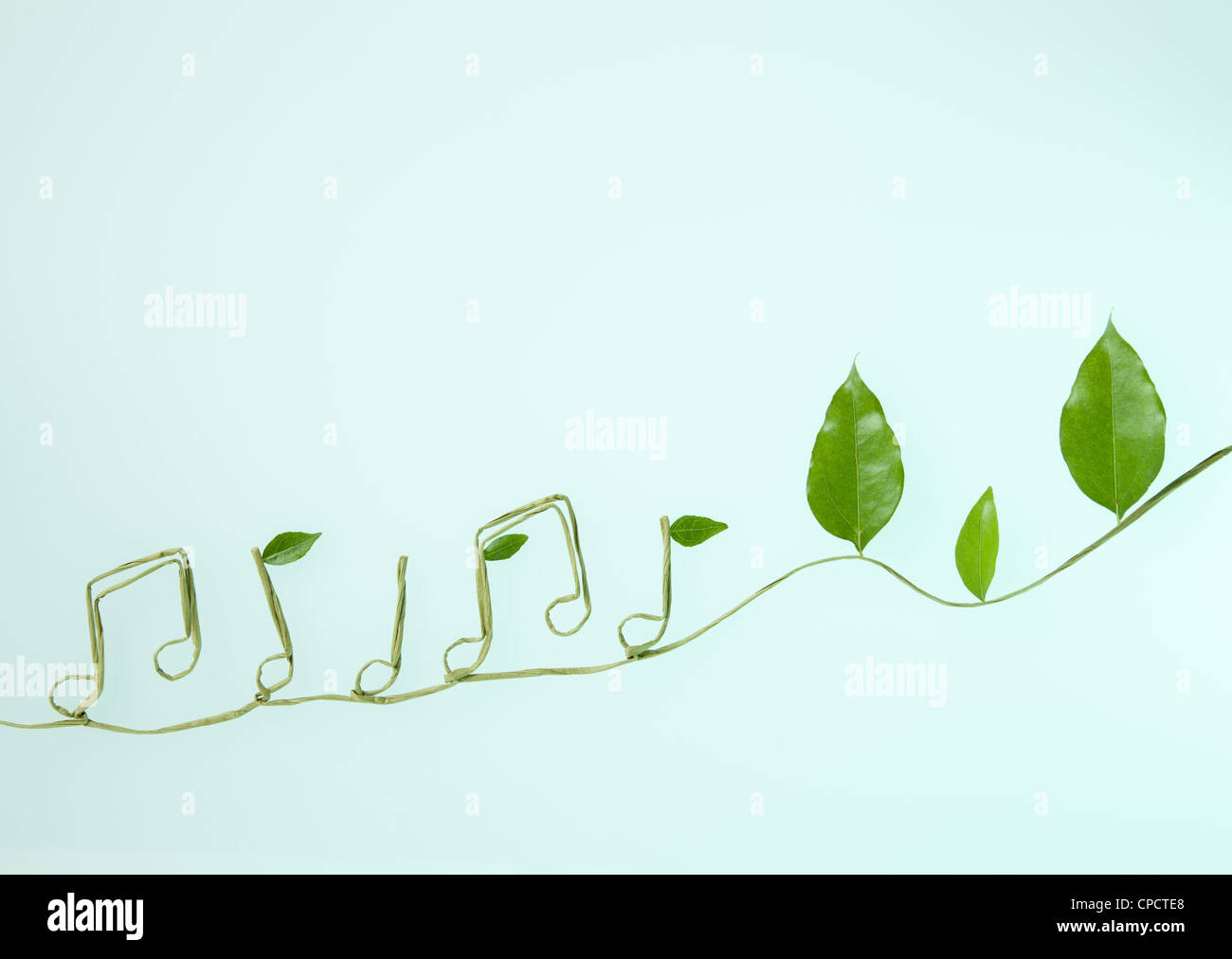 Ecological musical notes Stock Photo - Alamy