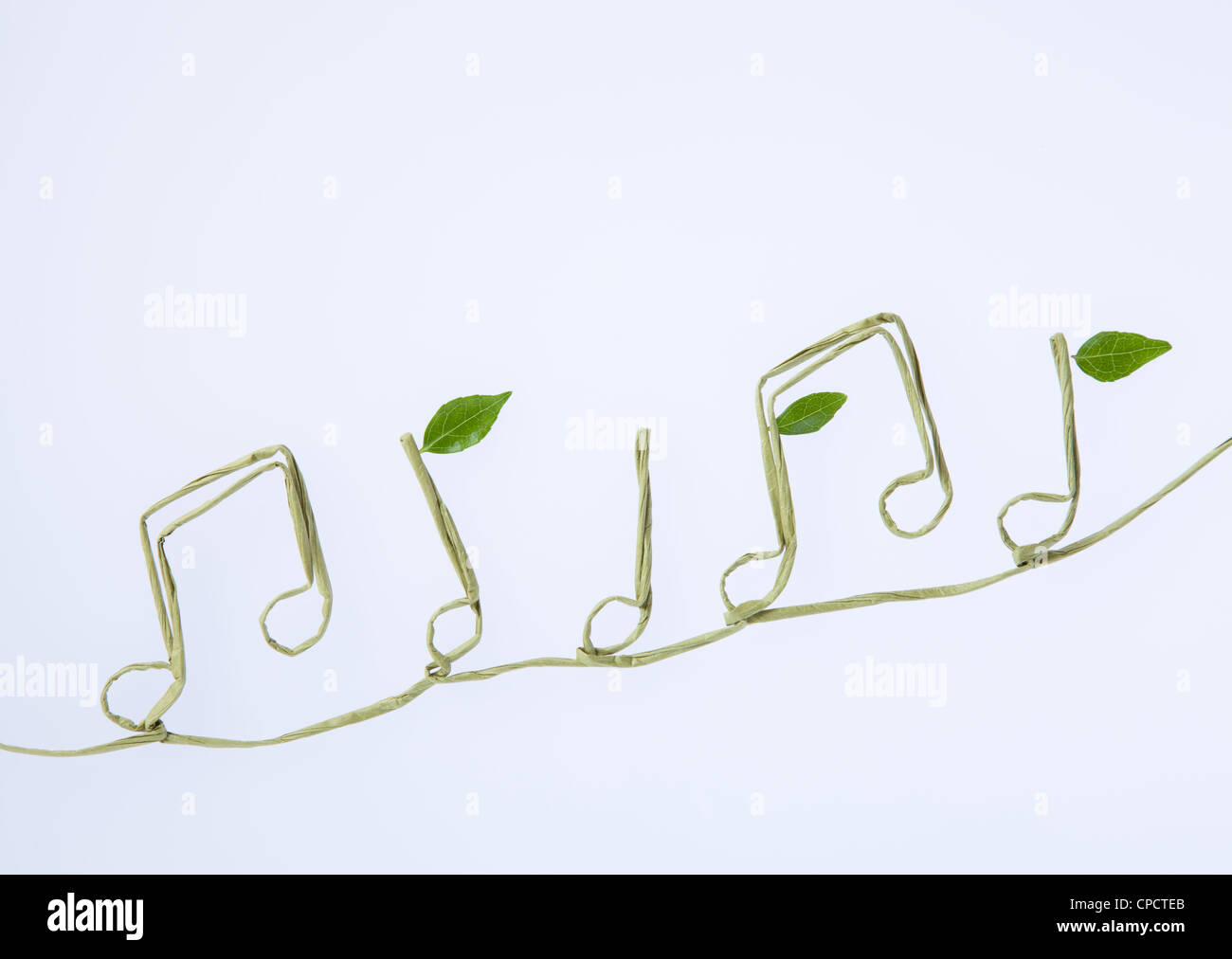 Ecological musical notes Stock Photo - Alamy