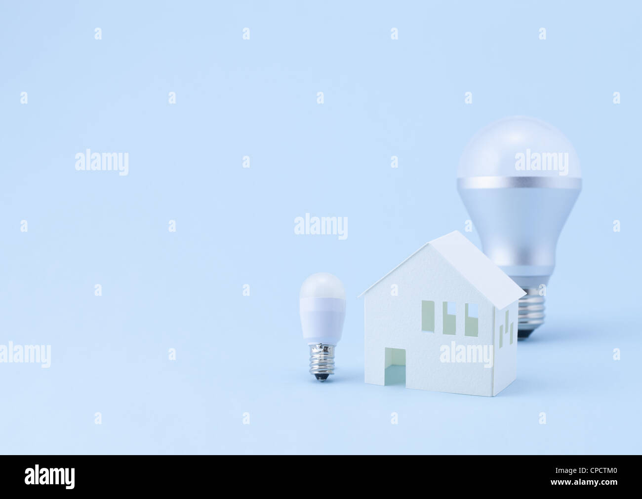 LED bulbs and miniature house Stock Photo - Alamy