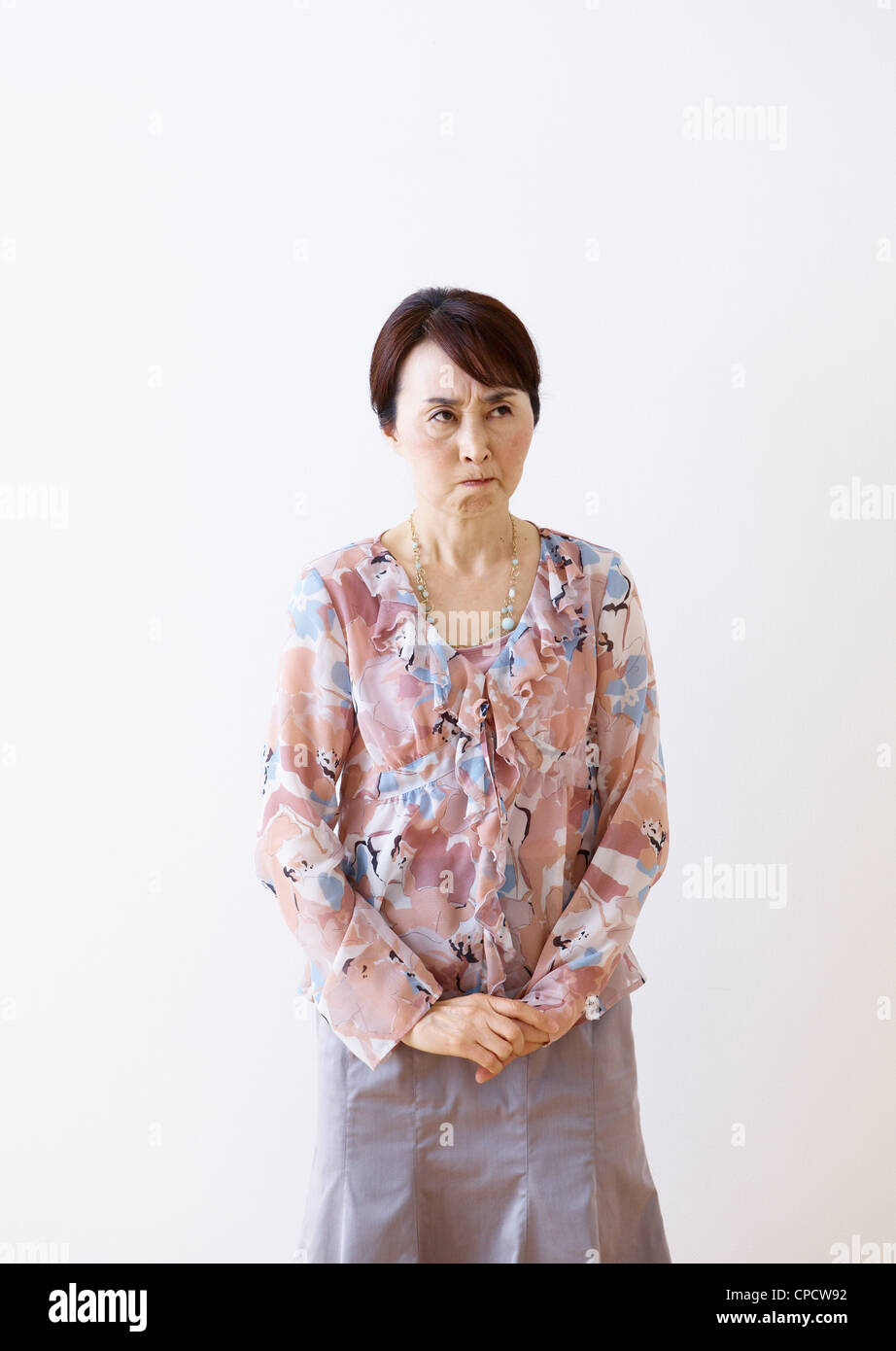 Angry senior woman Stock Photo - Alamy