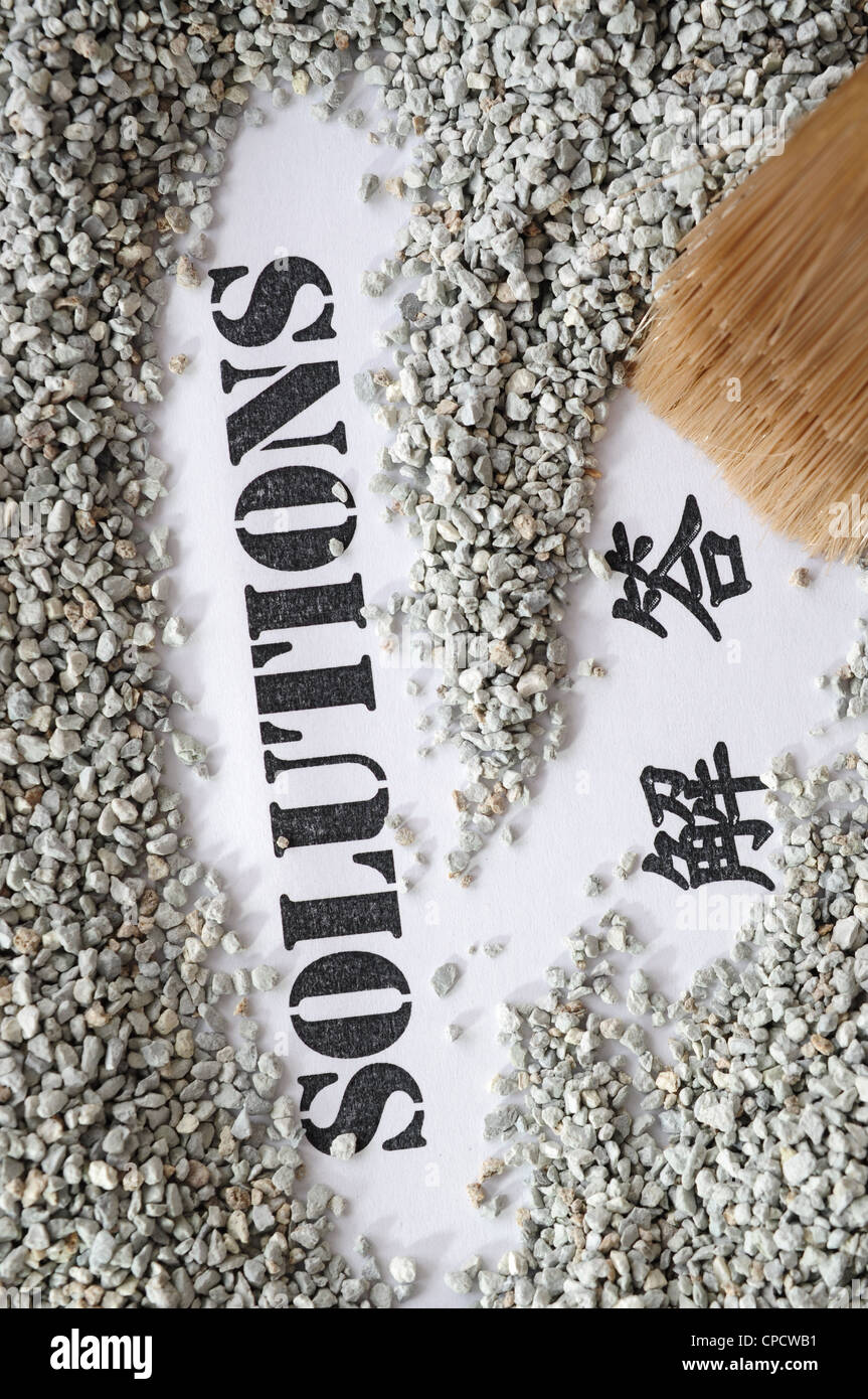 Solutions -- Treasure Word Series with Chinese translation Stock Photo ...