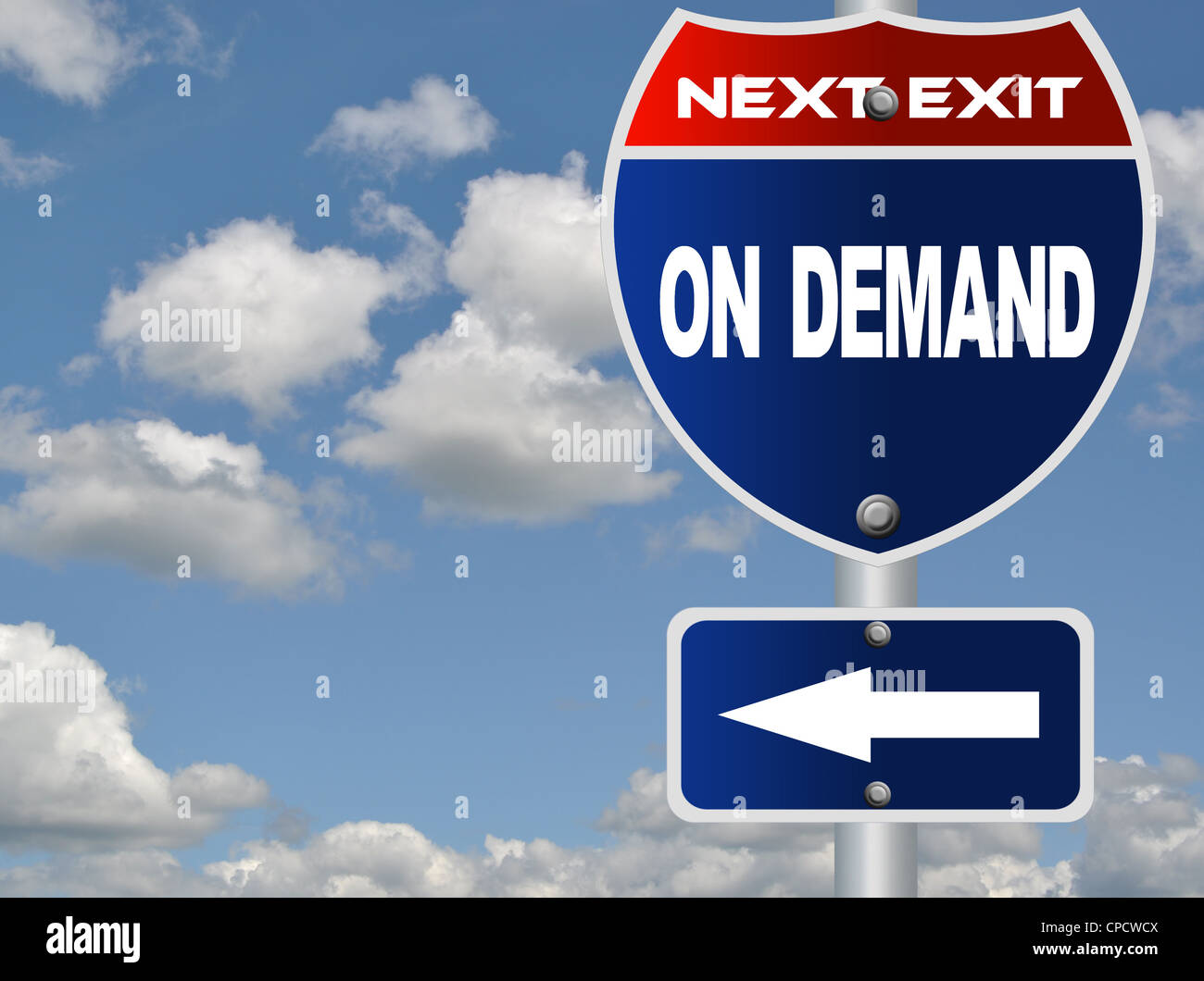 On demand road sign Stock Photo - Alamy