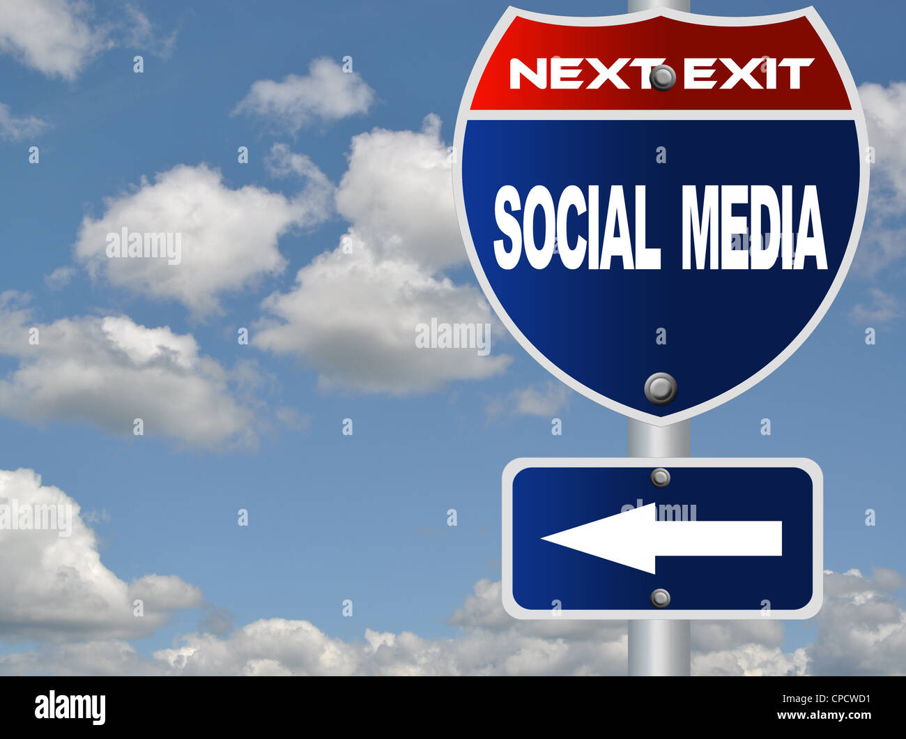 Social media road sign Stock Photo - Alamy
