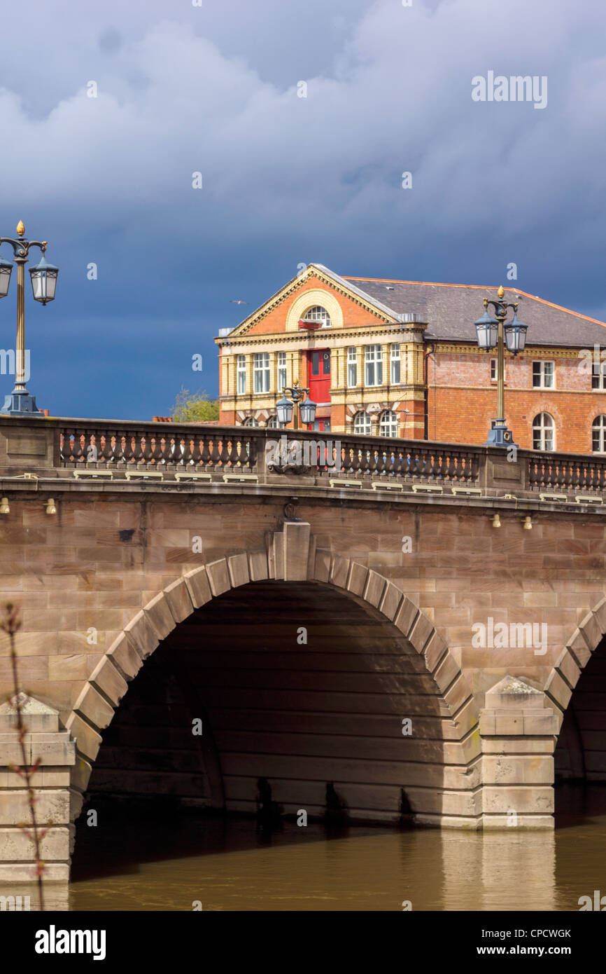 bridge in town Stock Photo - Alamy