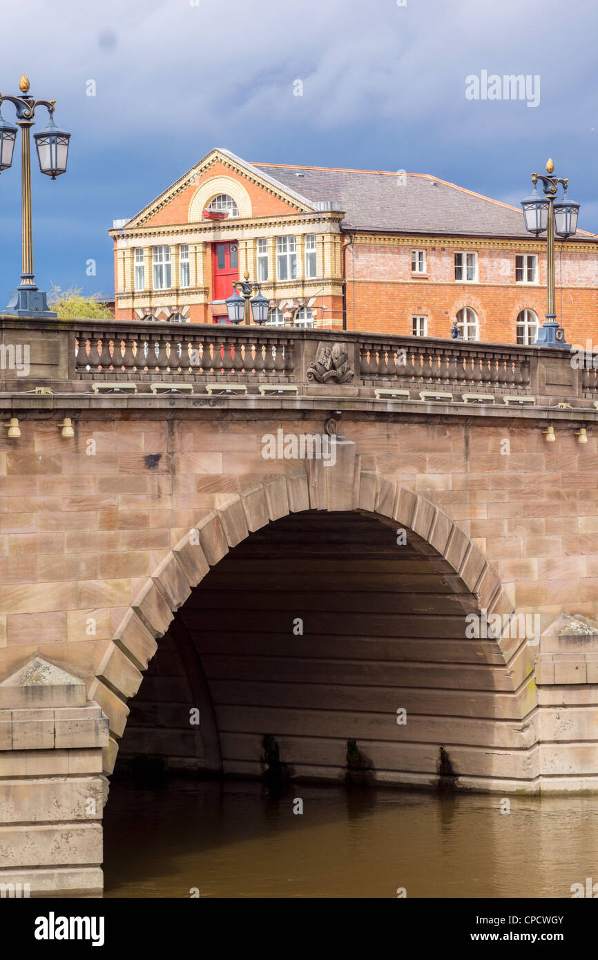 bridge in town Stock Photo - Alamy