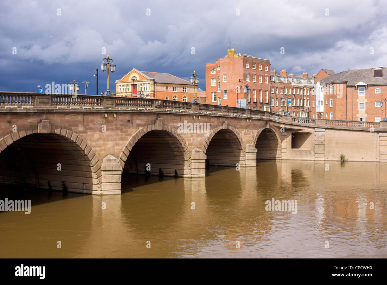 bridge in town Stock Photo - Alamy