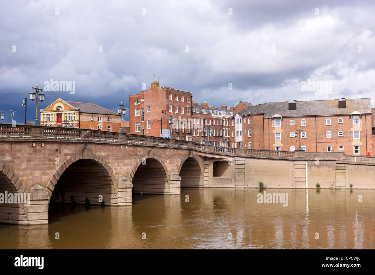 bridge in town Stock Photo - Alamy