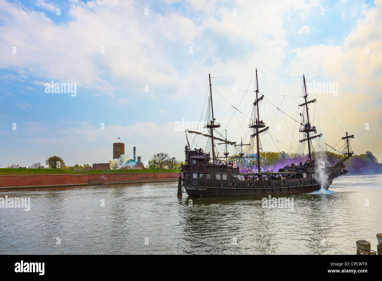 Reconstruction of the Sea Battle Stock Photo - Alamy