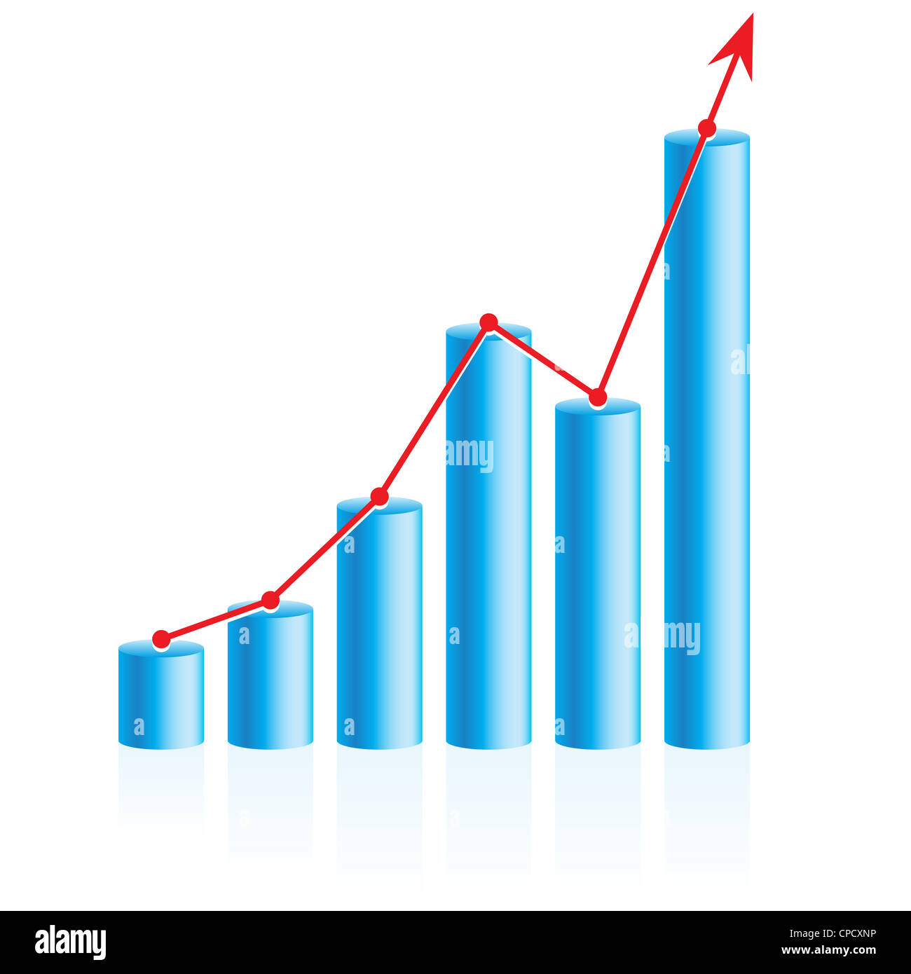 Business graph. Illustration on white background Stock Photo - Alamy