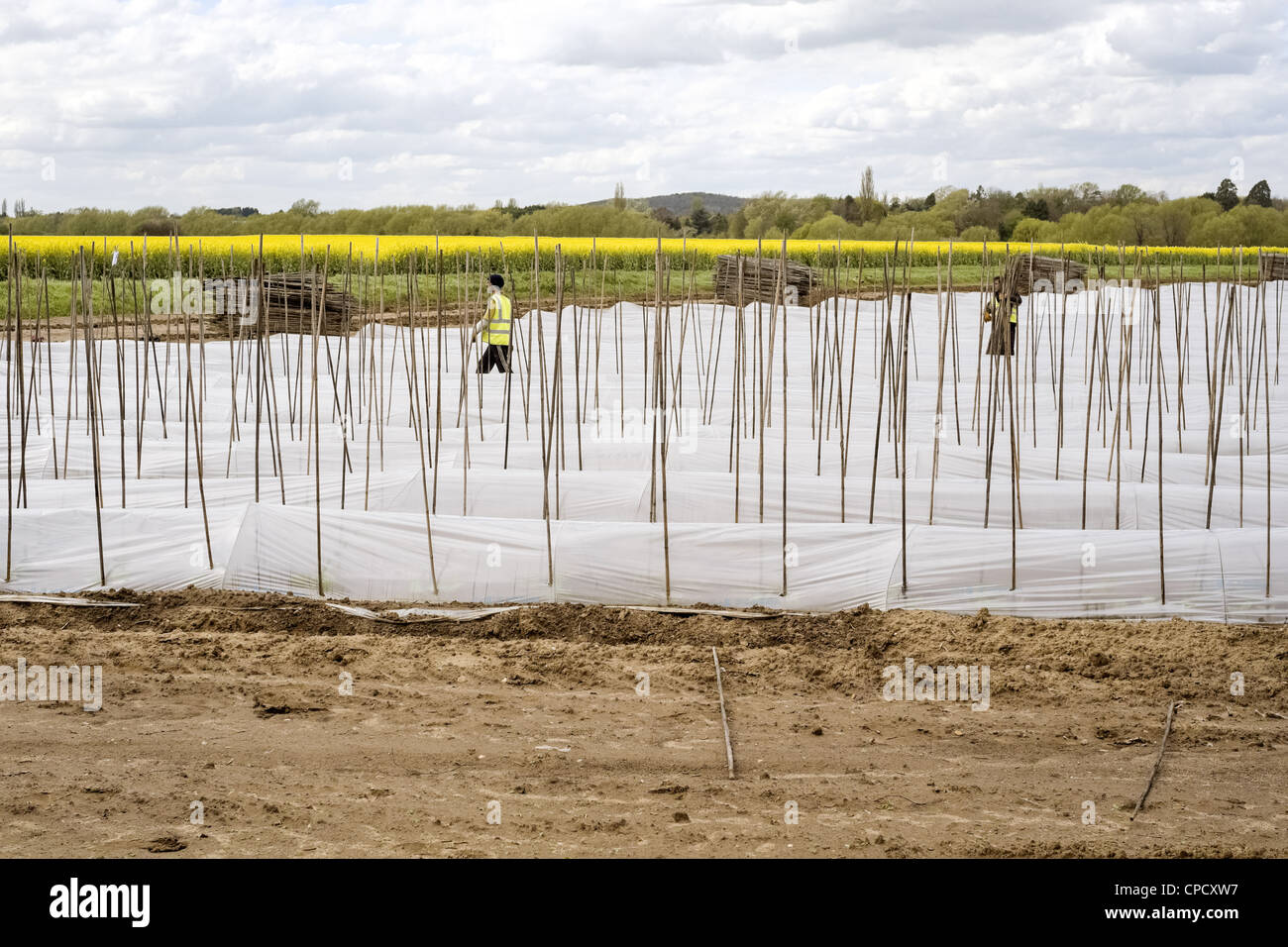 construction in a field Stock Photo - Alamy