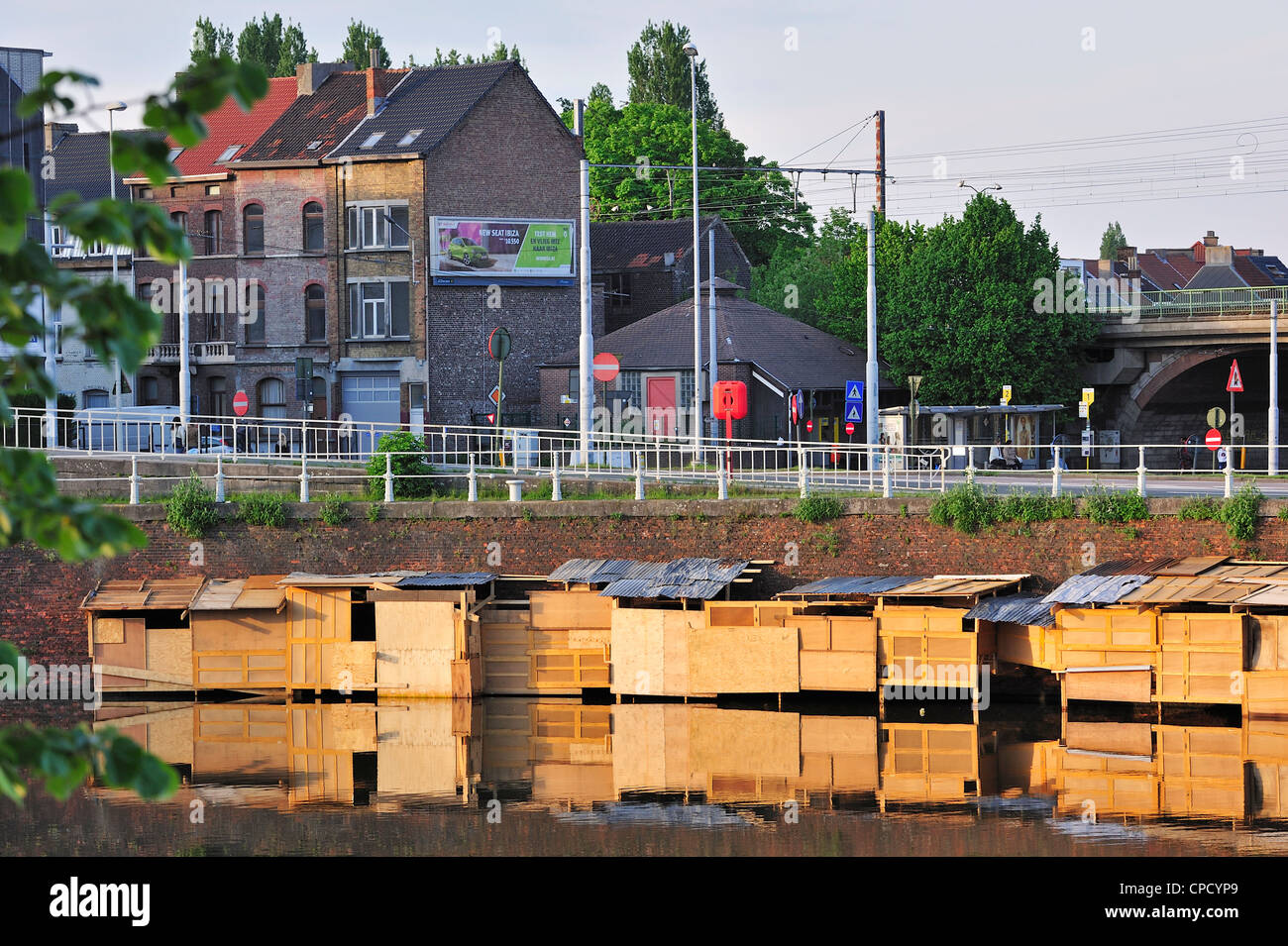 Favela at the Dampoort by artist Tadashi Kawamata during 2012 temporary ...
