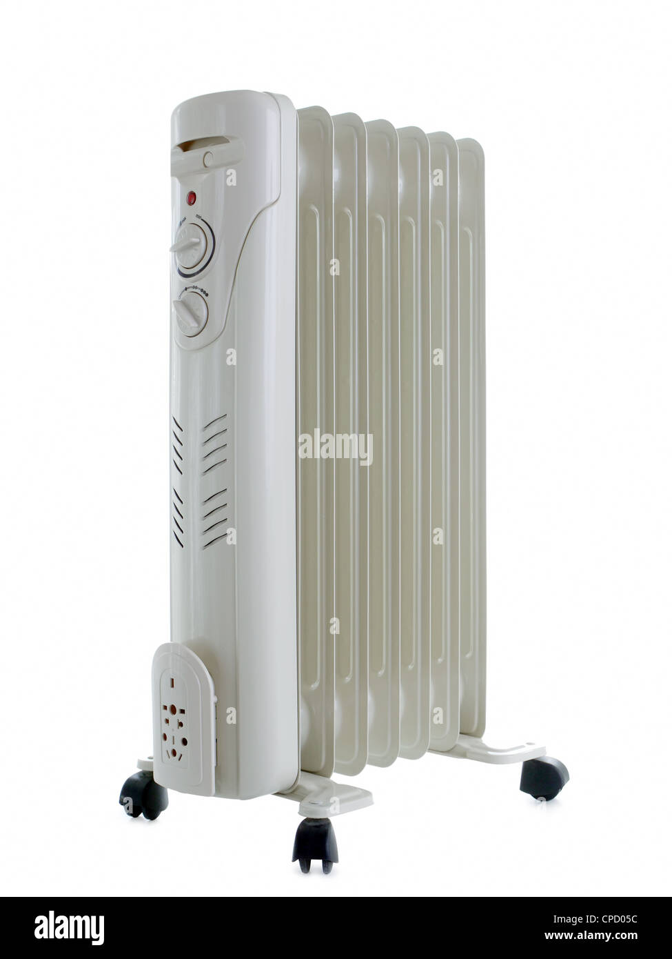 Oil radiator shot on white background Stock Photo - Alamy