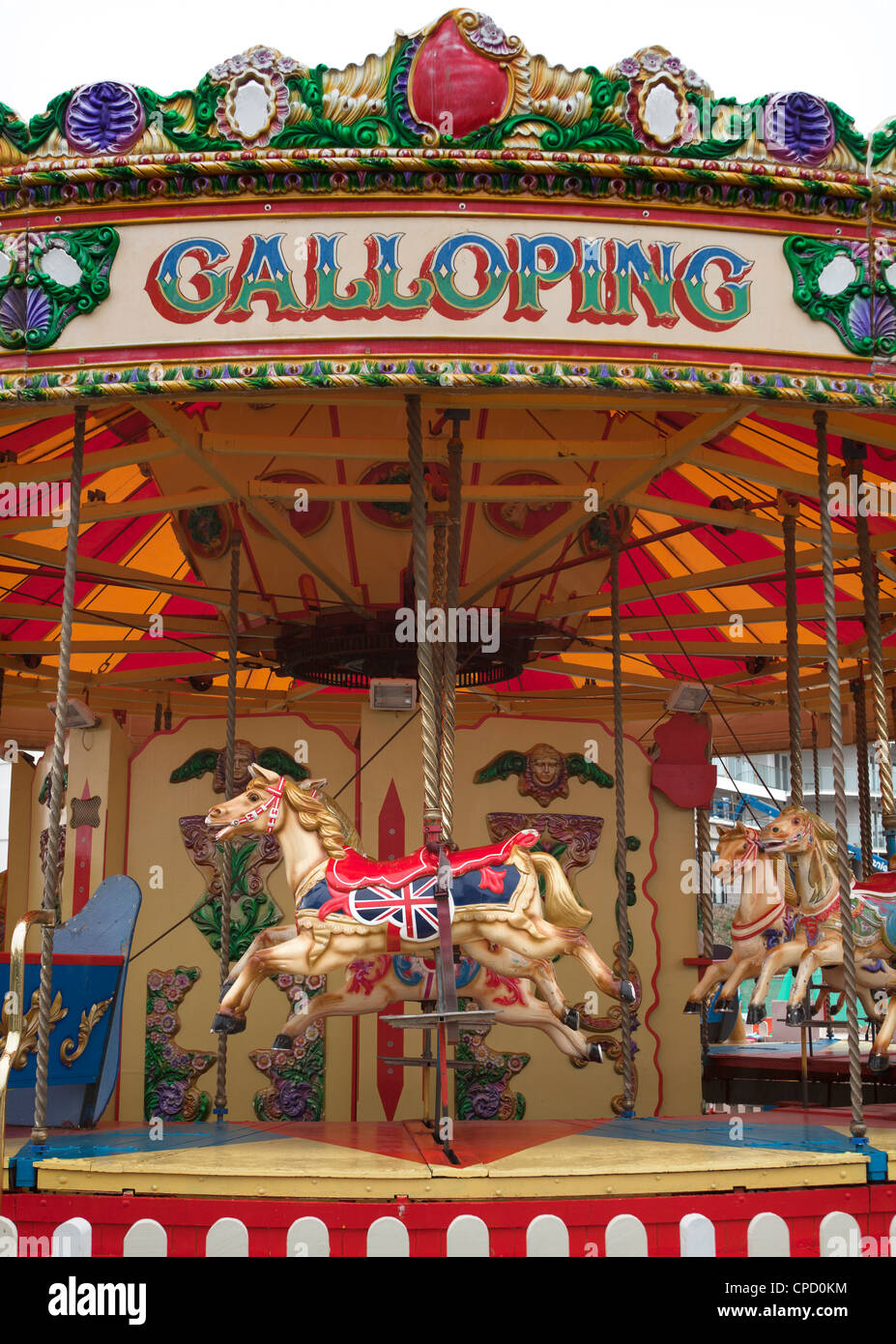 Carousel Ride at Funfair Stock Photo - Alamy