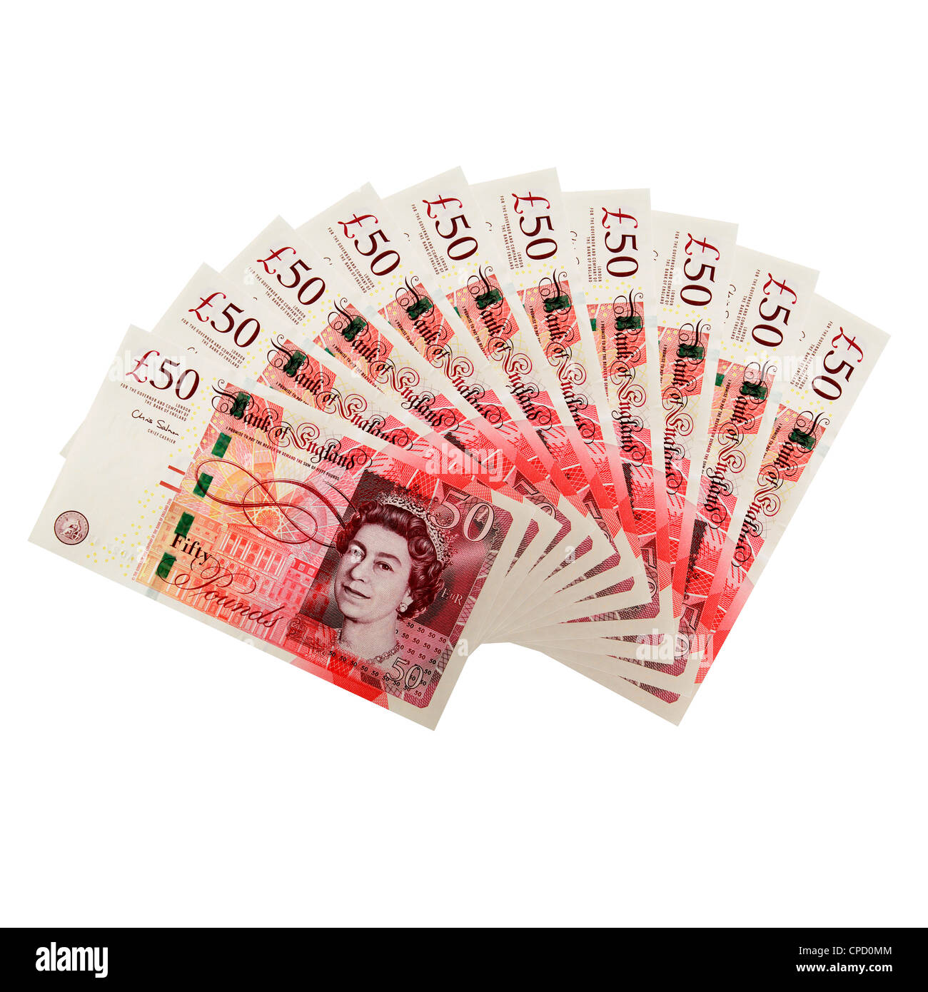 Fan of £50 notes Stock Photo - Alamy