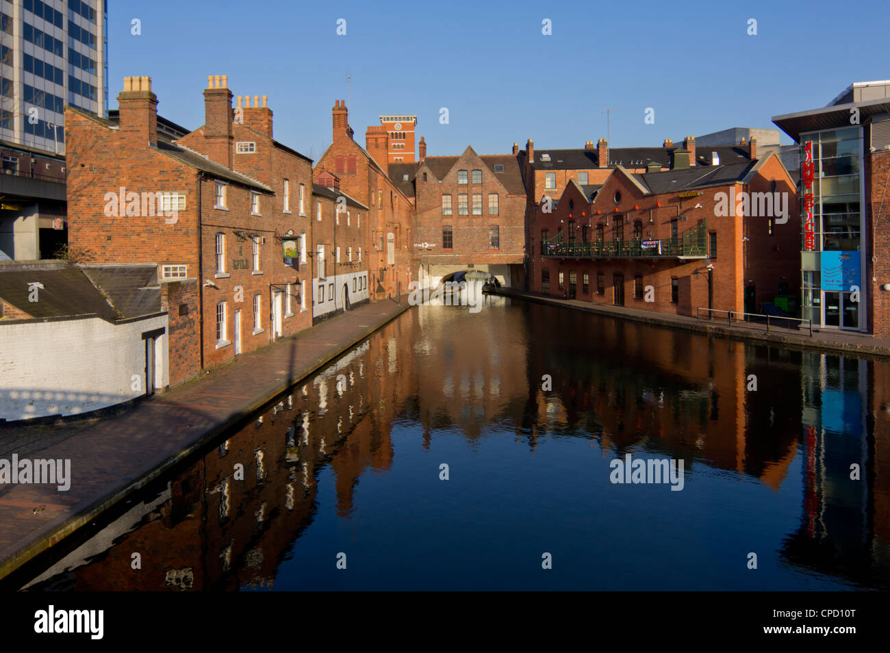 Canal area, Birmingham, Midlands, England, United Kingdom, Europe Stock ...