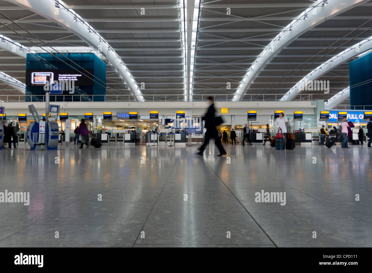 Heathrow Airport Terminal 5 interior, London, England, United Kingdom ...