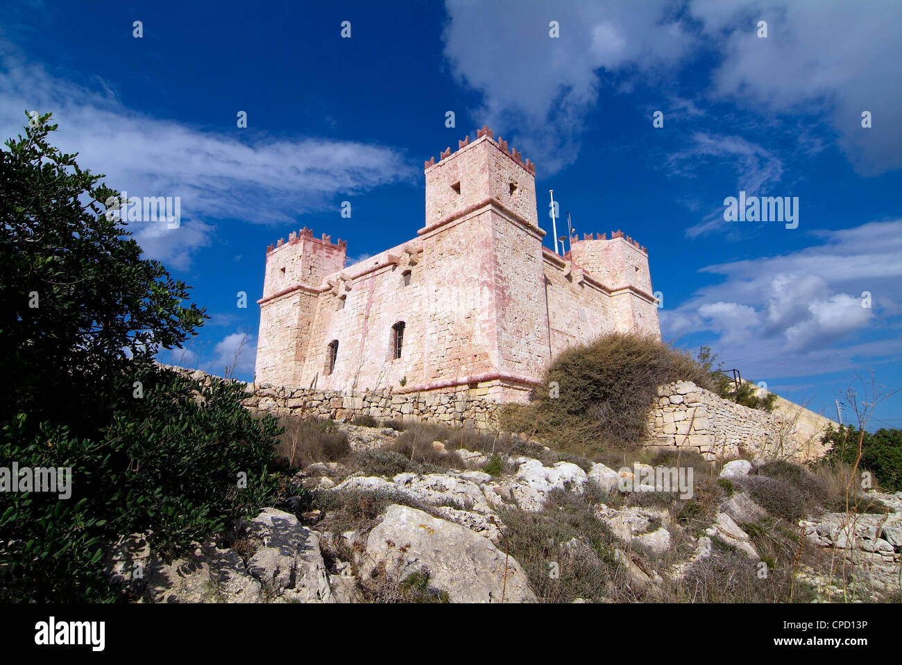 Red Tower, Marfa Ridge, Malta, Mediterranean, Europe Stock Photo - Alamy