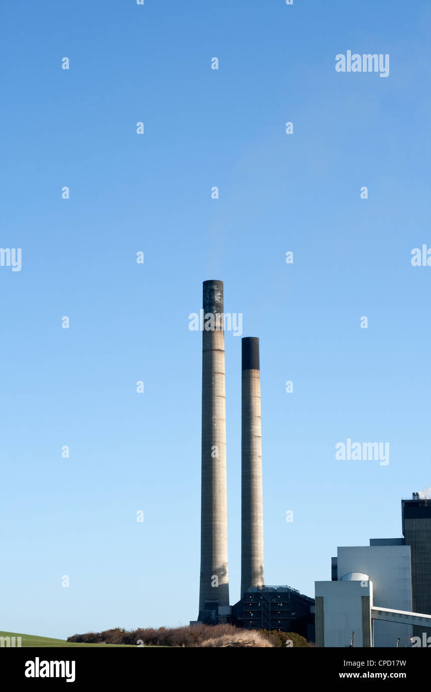 Power station chimneys Stock Photo - Alamy