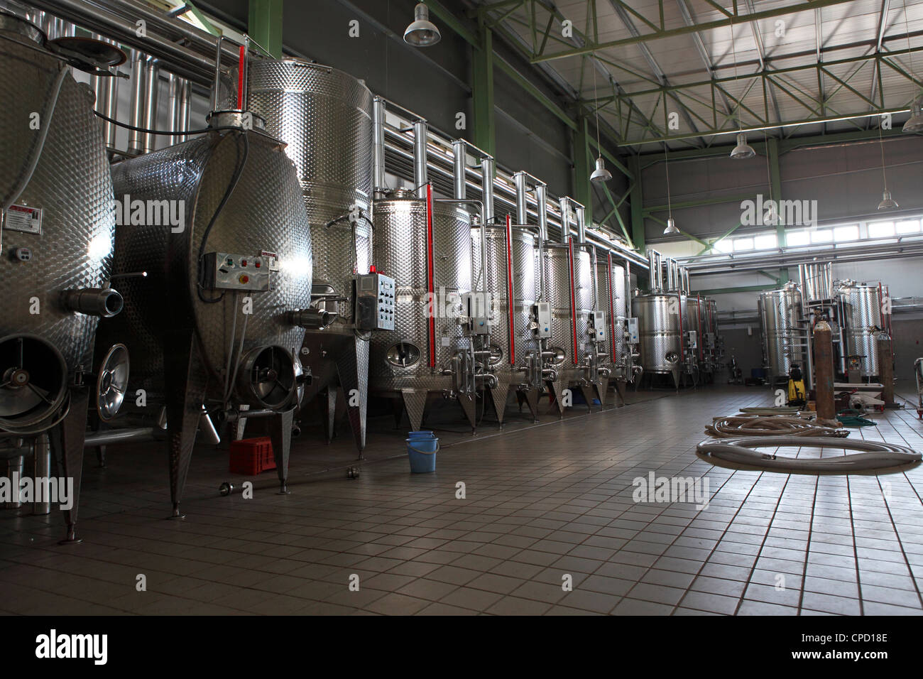 Vats for fermenting and maturing wine Stock Photo - Alamy